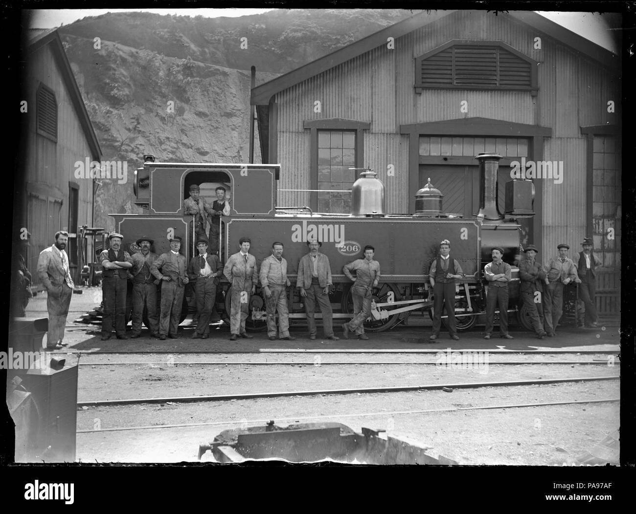 150 L Class (Rebuilt) steam locomotive, NZR 206, 4-4-2T type, with a ...