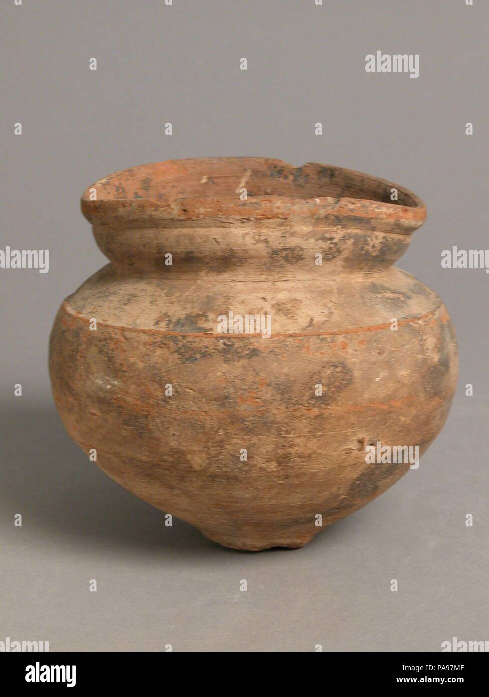 Jar. Culture: Coptic. Dimensions: Overall: 4 3/8 x 4 3/4 in. (11.1 x 12 ...