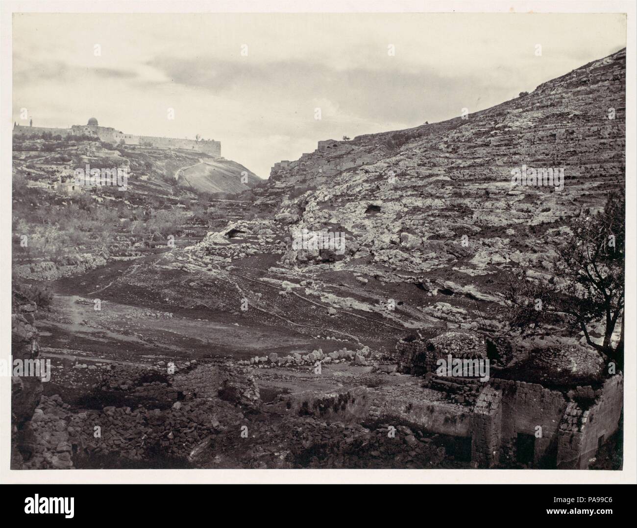 Mount Moriah, Jerusalem, from the Well of En Rogel. Artist: Francis ...