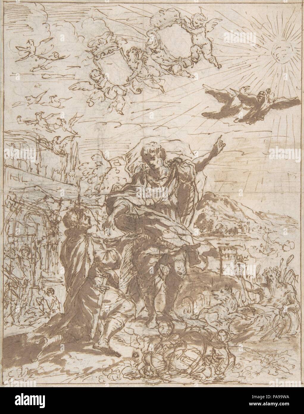 Romulus Receiving the Augury. Artist: Anonymous, Italian, Roman ...