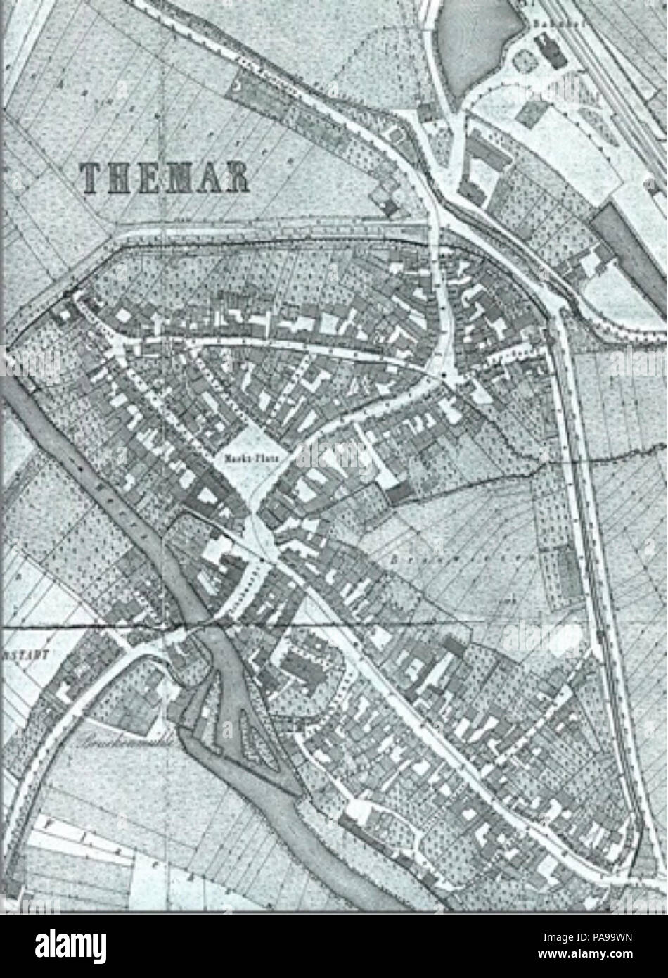 167 Map of Themar Stock Photo - Alamy