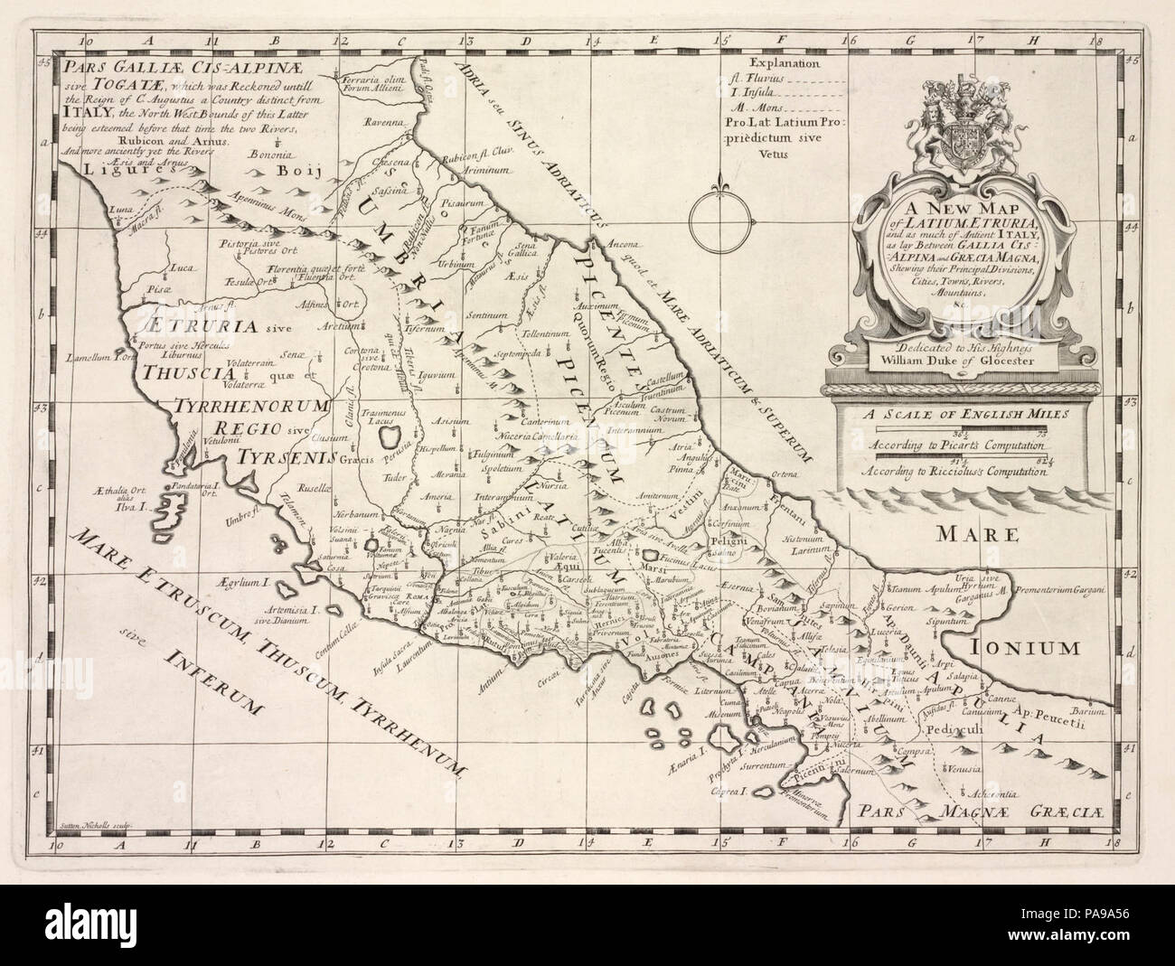 A new map of Latium, Etruria, and as much of ancient Itally, as lay ...