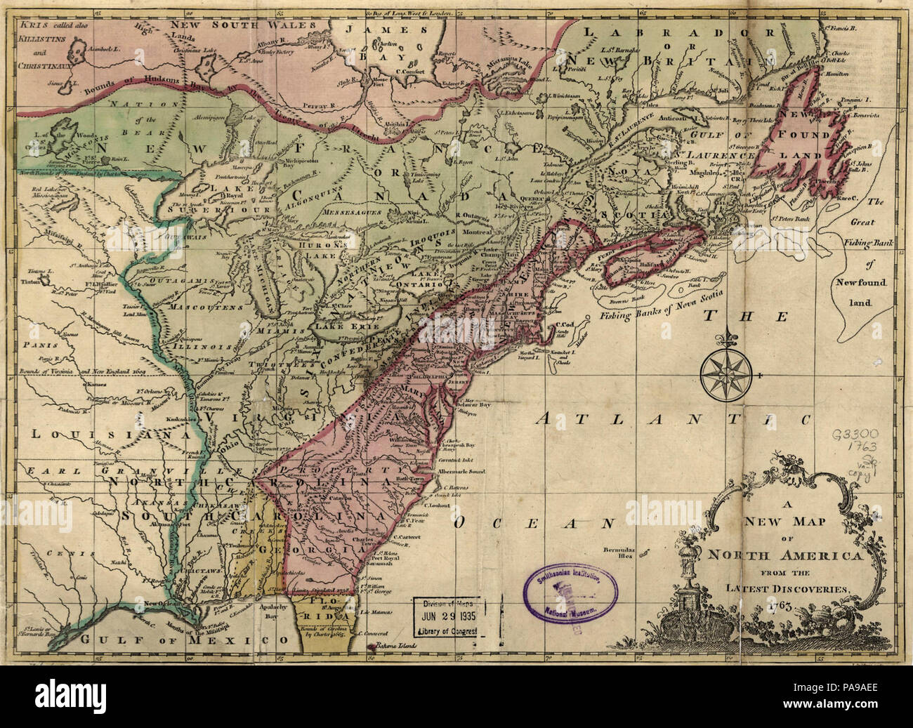 A new map of North America from the latest discoveries Stock Photo - Alamy