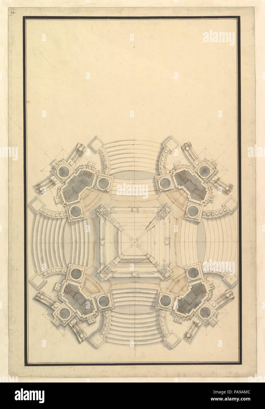 Ground Plan for a Catafalque for the King of Sardinia, Vittorio Amedeo ...