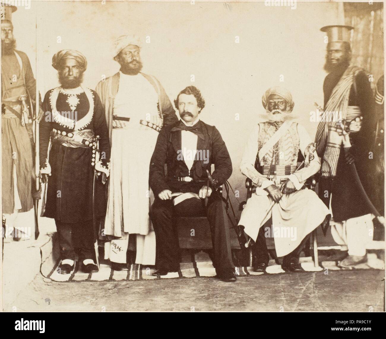 [British Gentleman with Group of Eastern Potentates]. Artist: Unknown ...