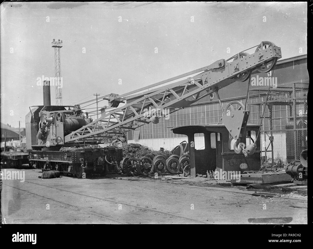 Overturned crane Black and White Stock Photos & Images - Alamy