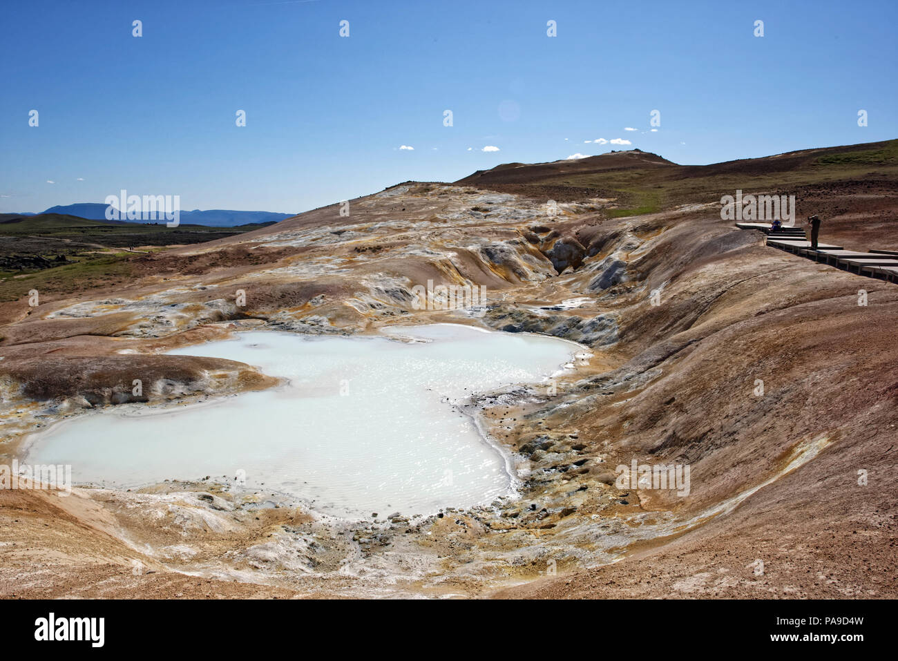 Explosion crater Viti, Krafla Volcano, near Reykjahlid, Iceland.The ...