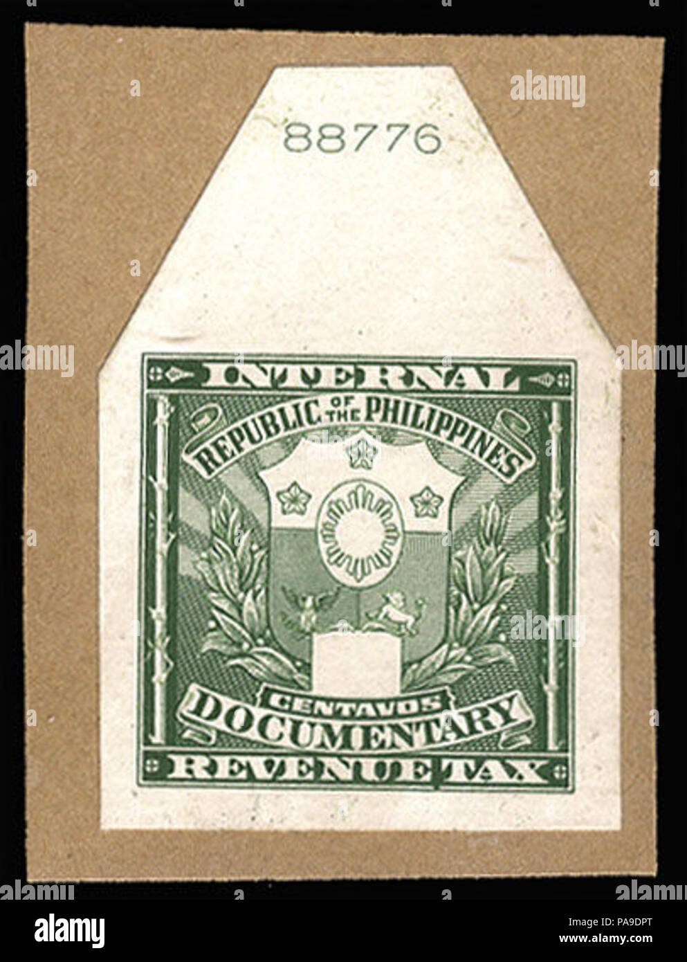 198 Philippines 1947 Documentary Revenue Stamp Die Proof on card Stock ... 198 Philippines 1947 Documentary Revenue Stamp Die Proof on card Stock ...