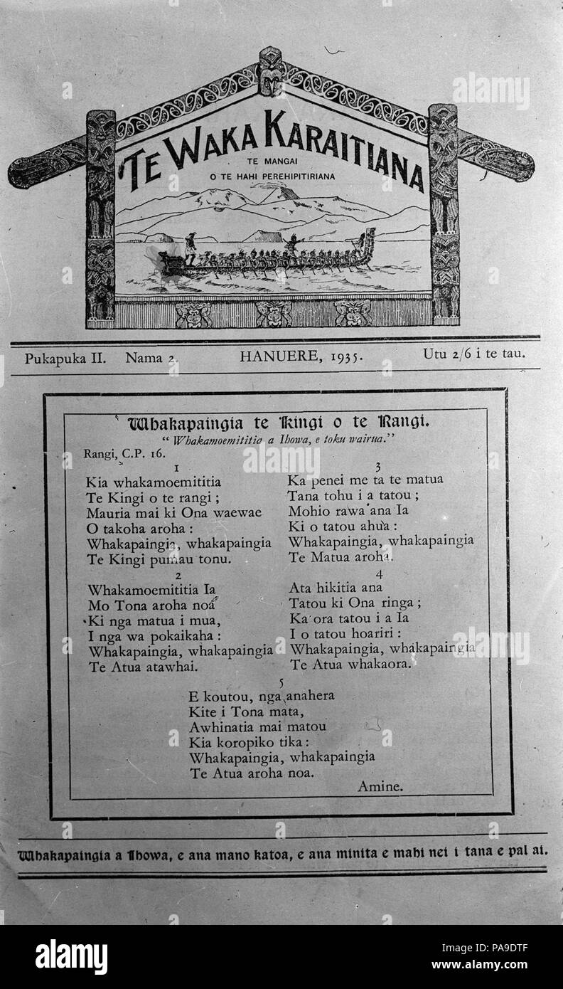 198 Photograph of page 1 of the Presbyterian periodical "Te Waka ...