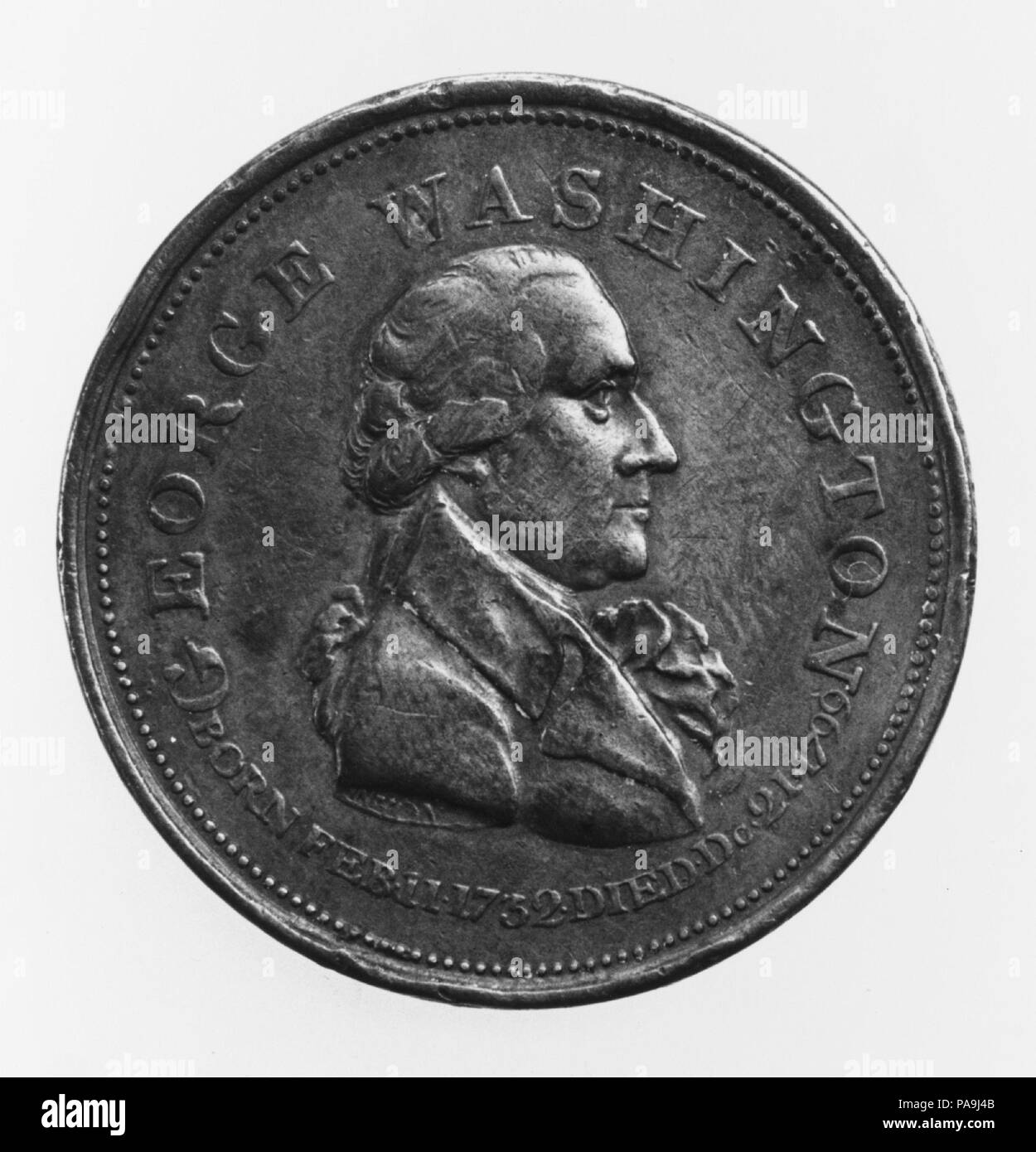 George Washington Commemorative Medal. Dimensions: Diam. 1 1/4 in. (3.2 ...