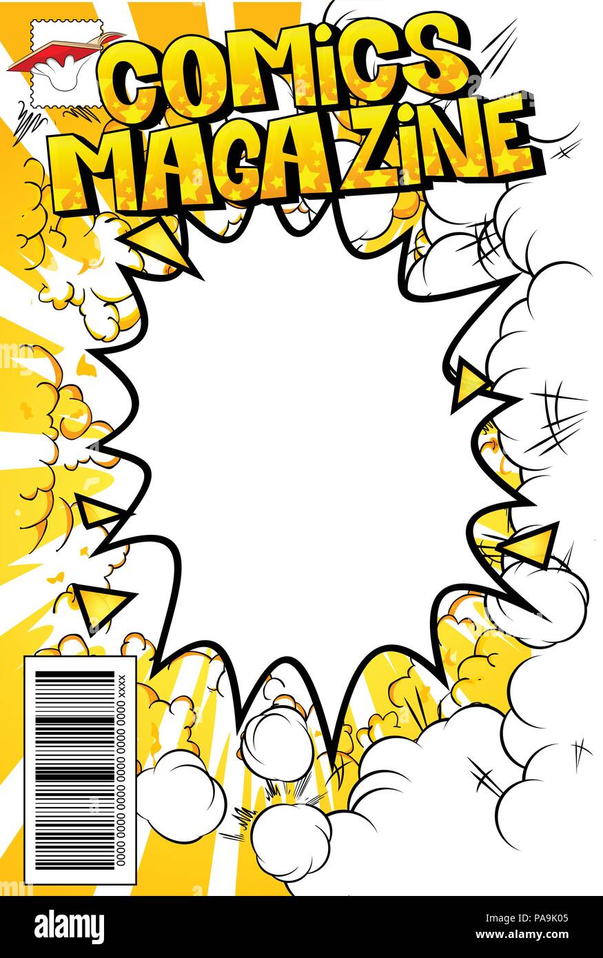Editable comic book cover with abstract background Stock Vector Image ...