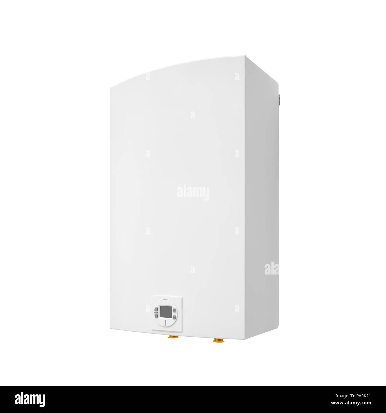 Modern gas automatic water heater boiler isolated on a white background ...