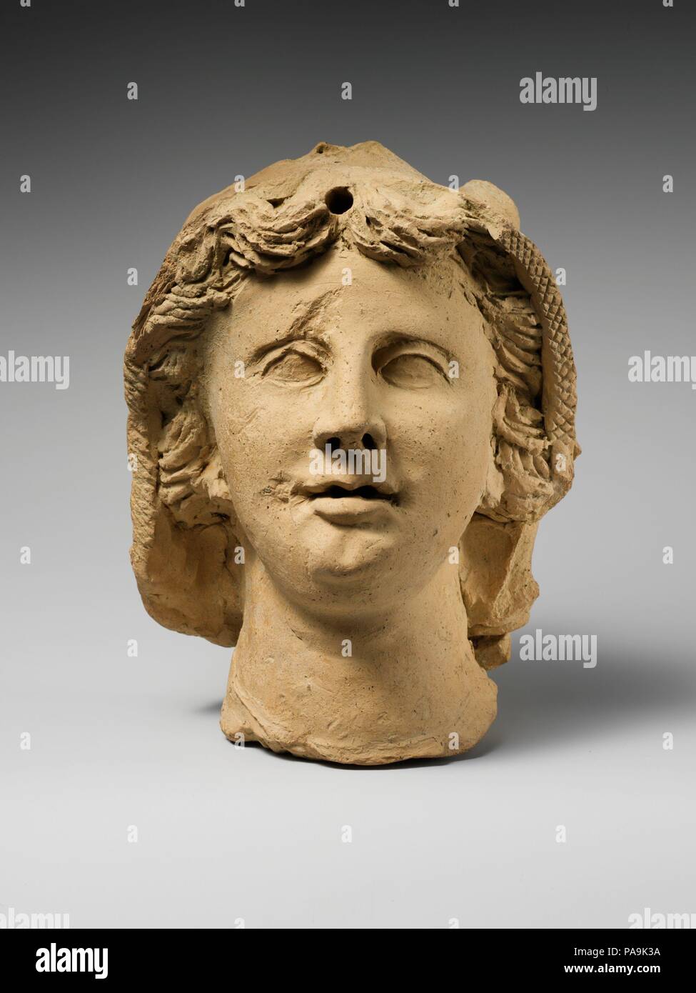 Terracotta head of a youth. Culture: Etruscan. Dimensions: H. 8 1/2 in ...