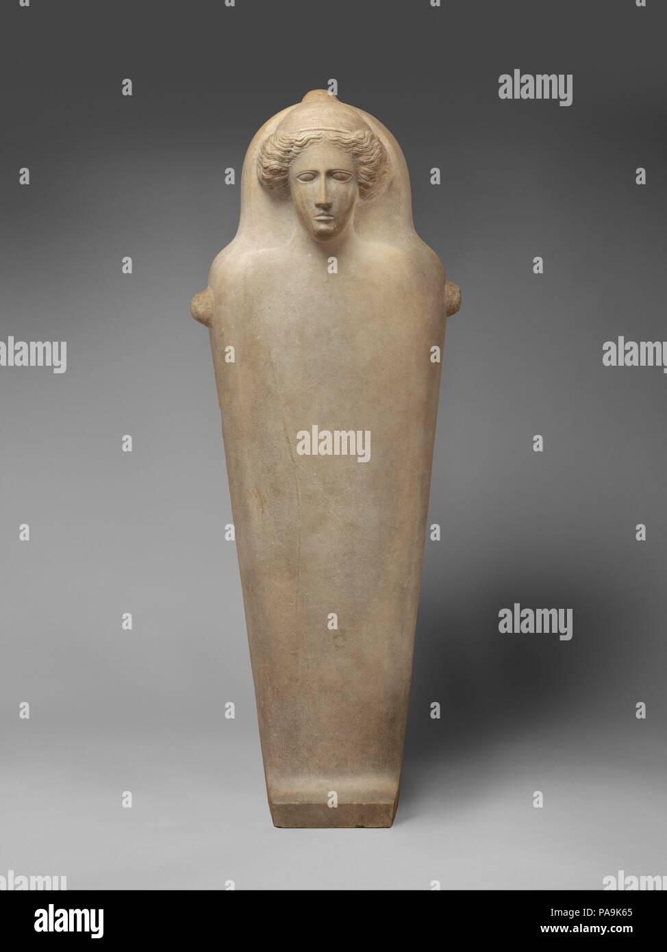 Marble anthropoid sarcophagus. Culture: Graeco-Phoenician. Dimensions ...