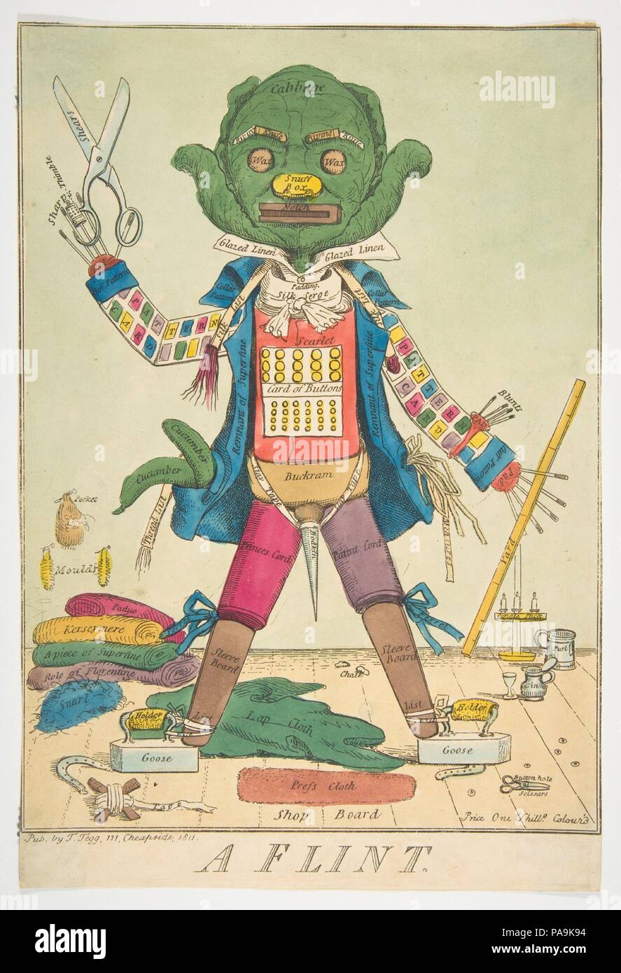 A Flint. Artist: Anonymous, British, 19th century. Dimensions: sheet ...