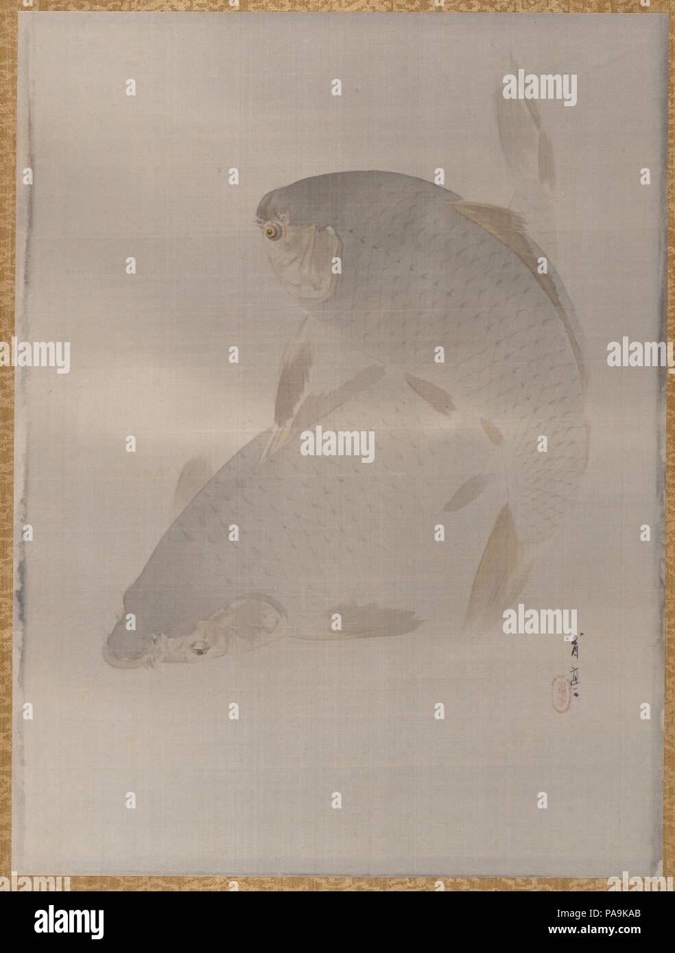 Carp swimming. Artist: Watanabe Seitei (Japanese, 1851-1918). Culture ...
