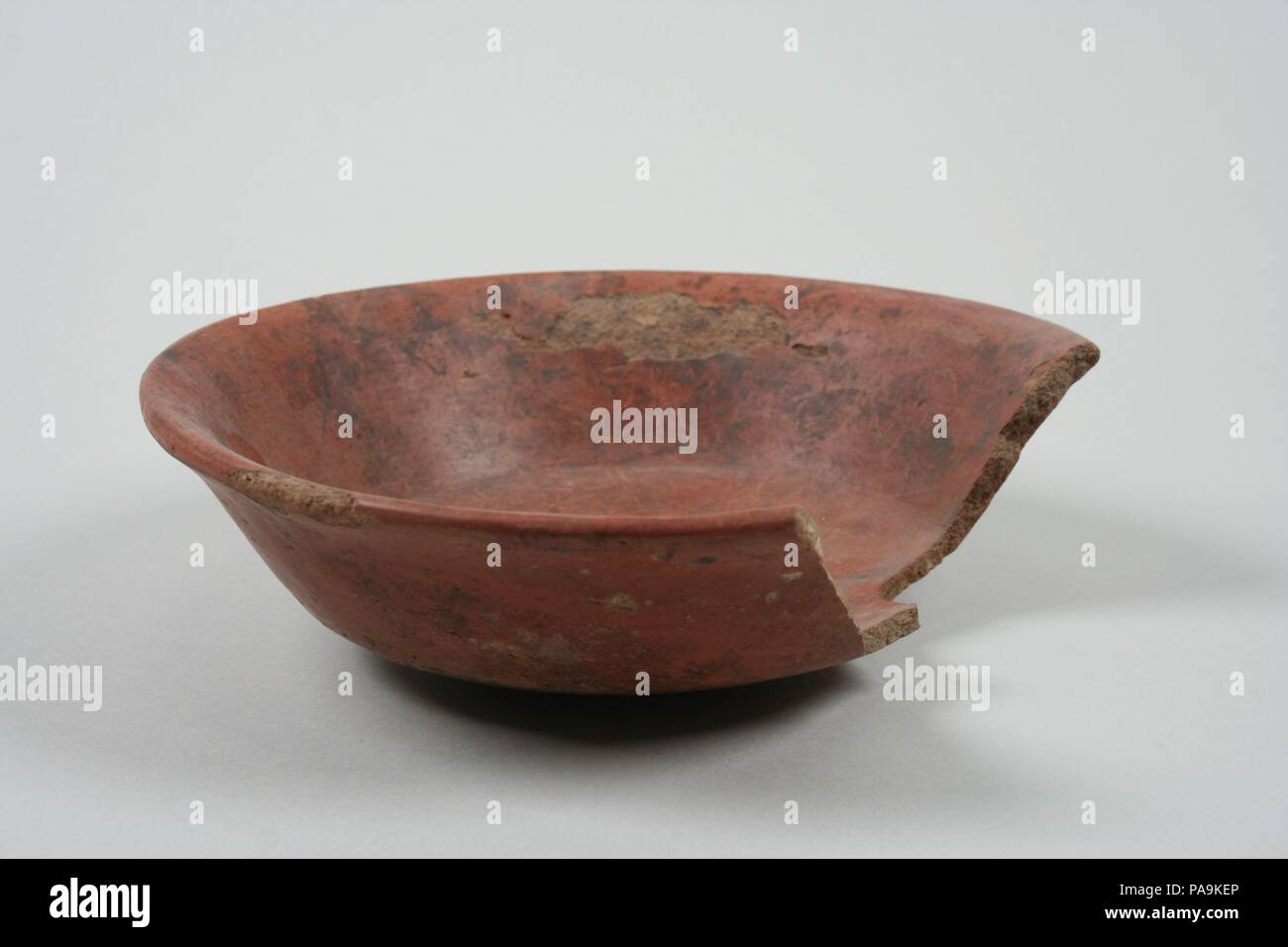Undecorated painted bowl with flared sides. Culture: Paracas ...