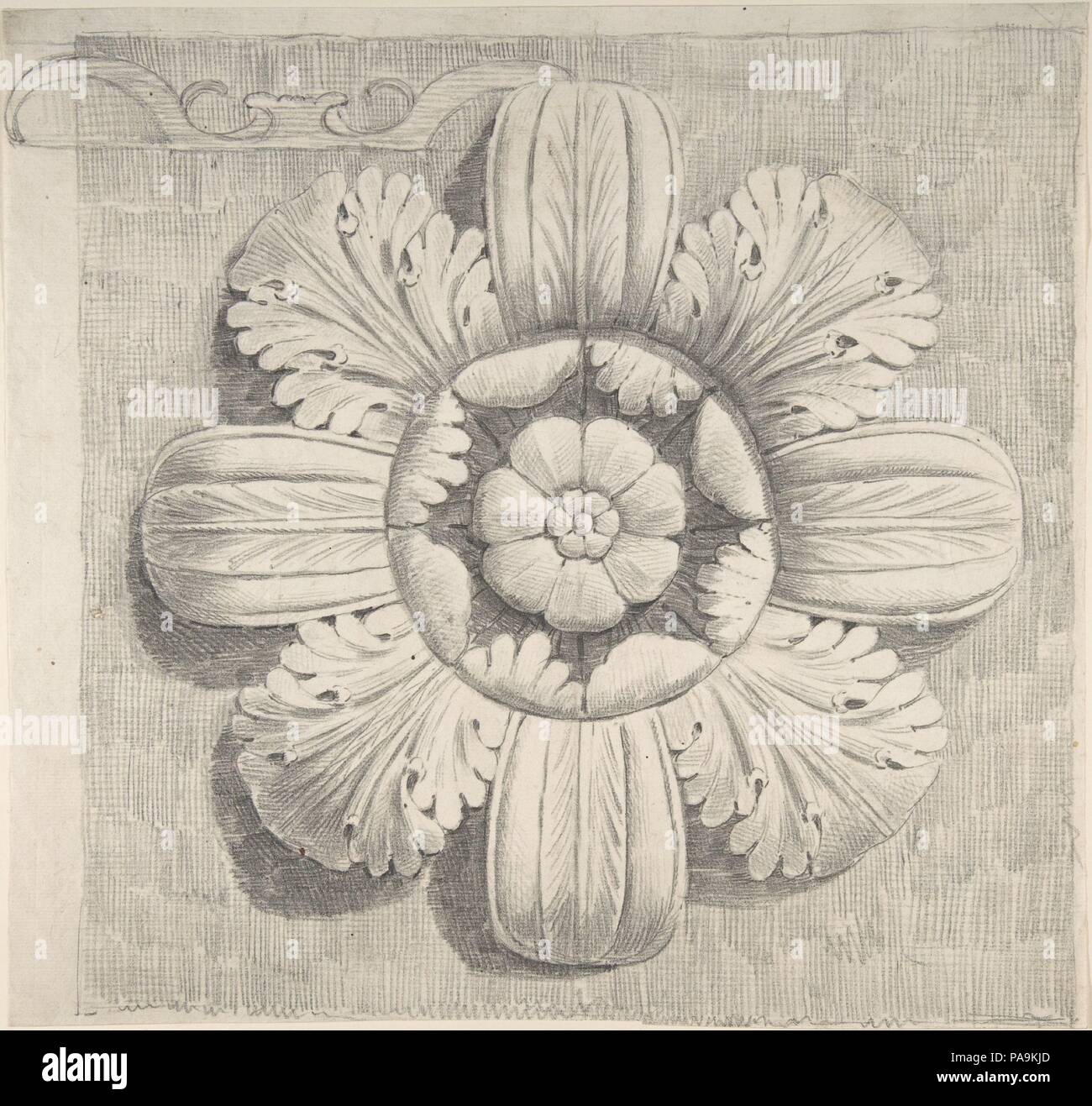Study of a Classical Rosette. Artist: Attributed to Thomas Hardwick ...