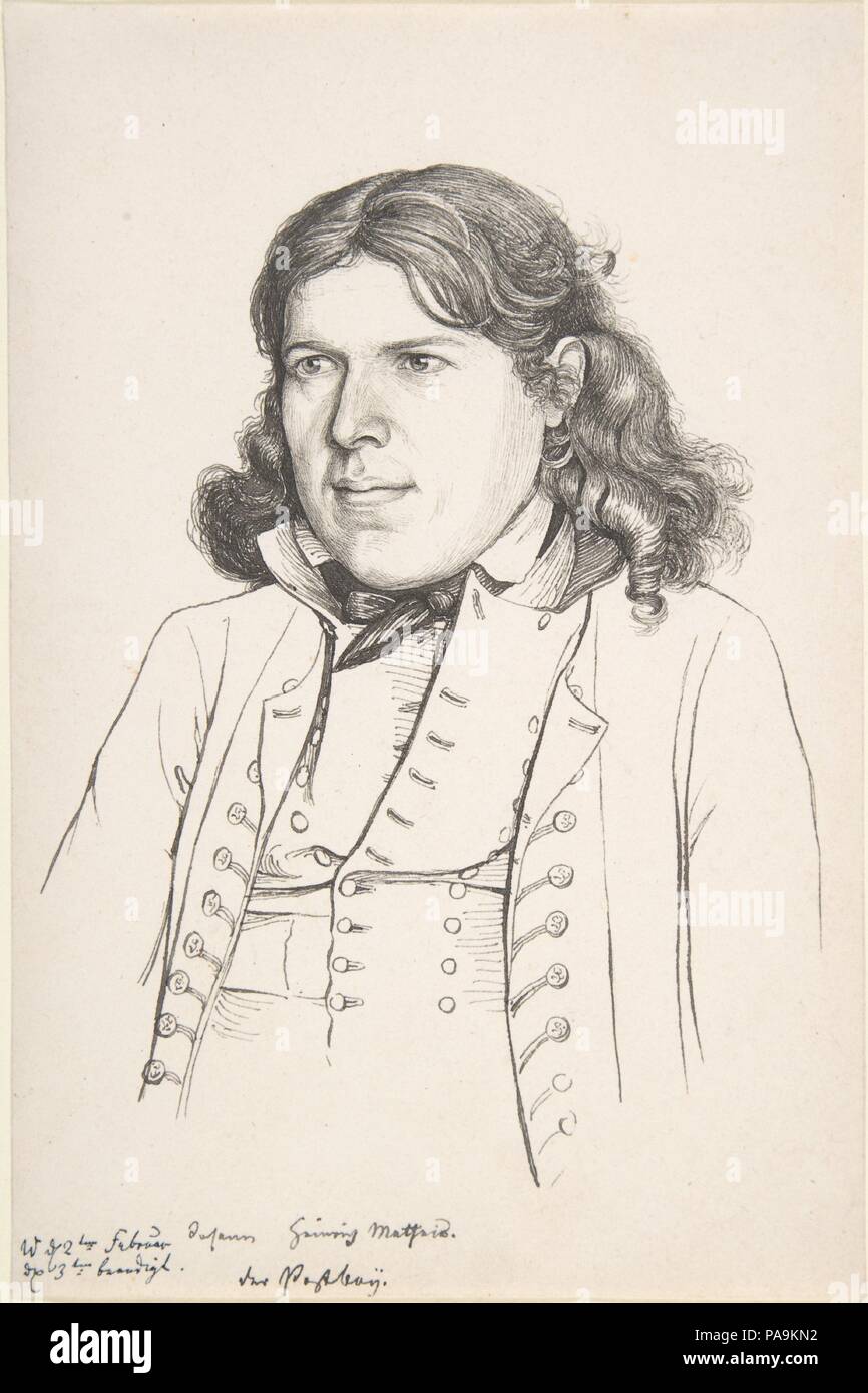 Portrait of the Postillion Johann Heinrich Matheis. Artist: Gerhardt ...