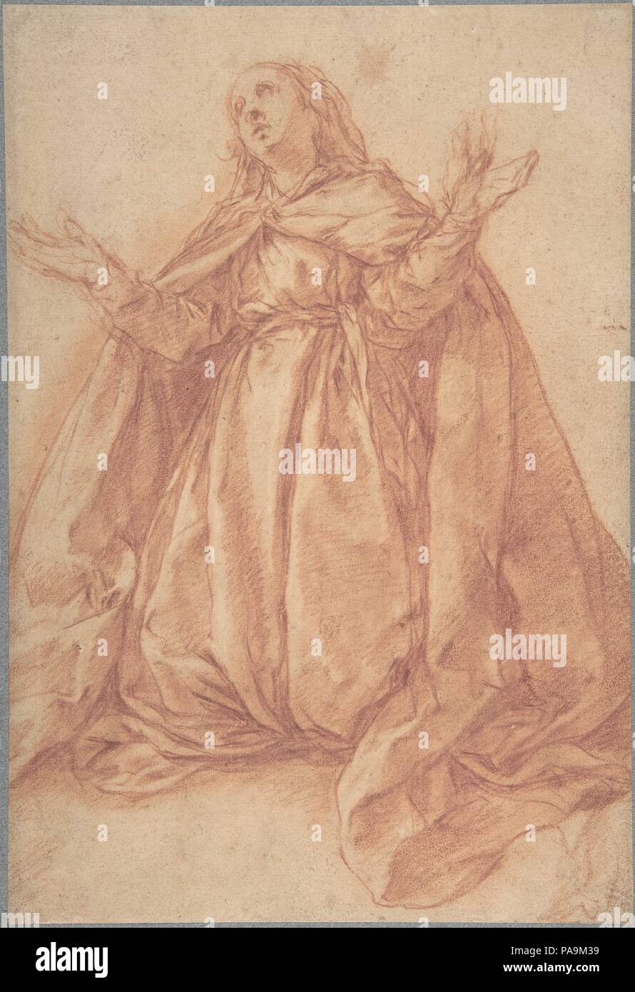 Kneeling Female Figure with Upraised Arms. Artist: Abraham Bloemaert ...