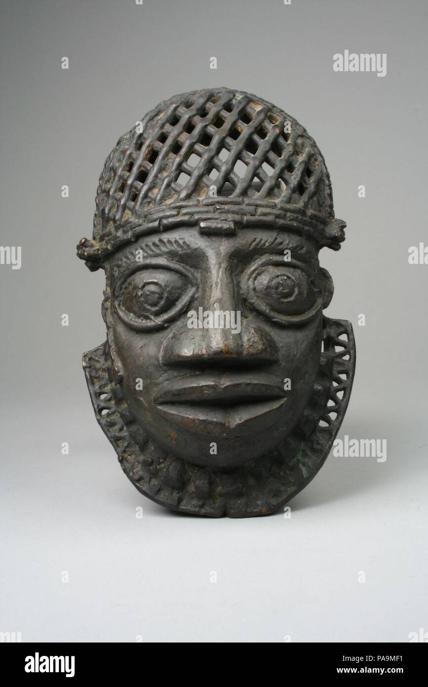 Hip Ornament: Face. Culture: Edo peoples. Dimensions: Height 6-3/8 in ...