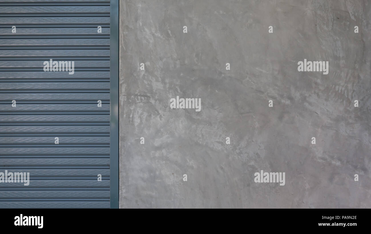 cement with roller shutter door with copy space for background Stock ...