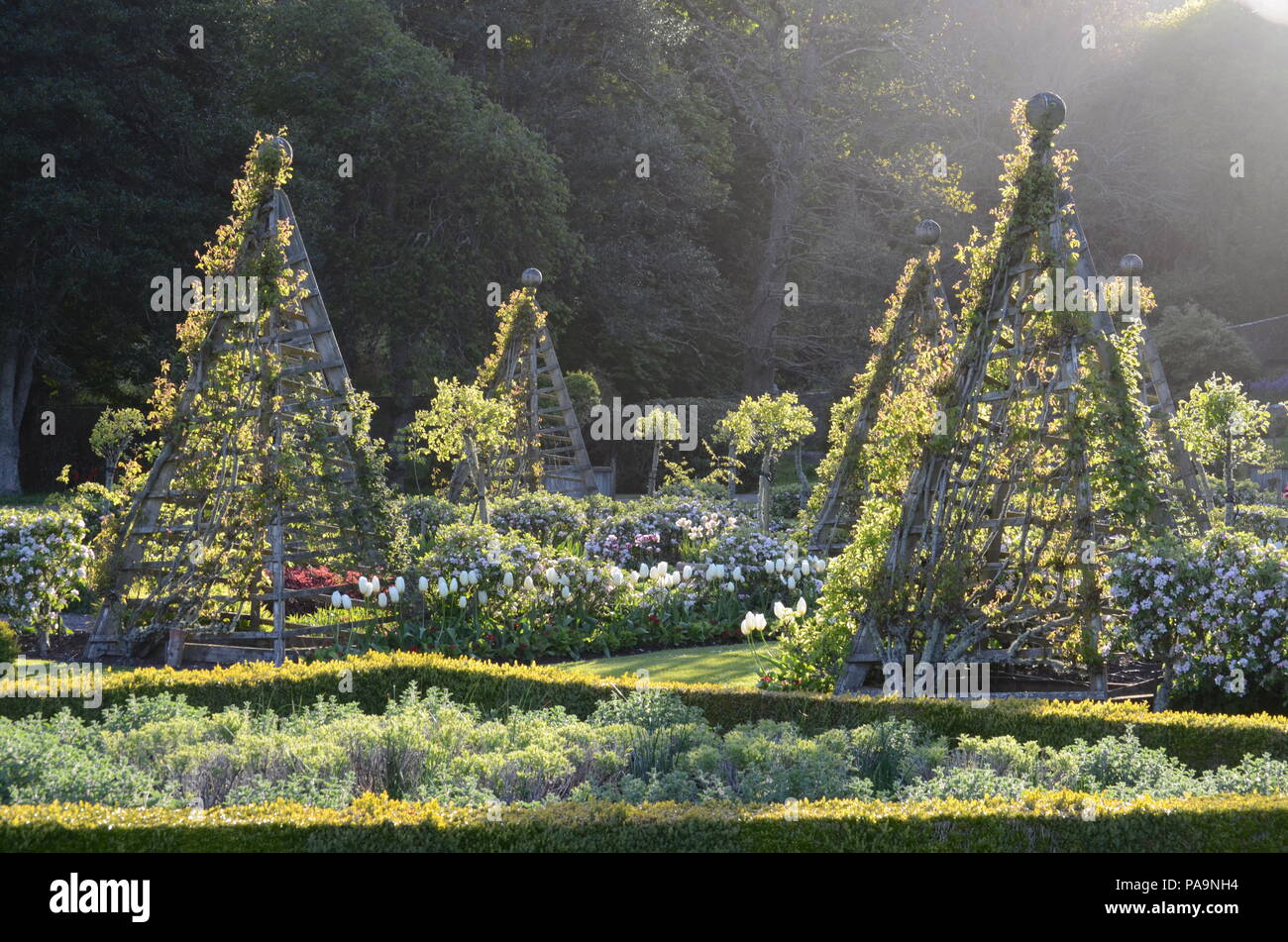 The Pyramid Garden at Dunrobin Castle, Scotland Stock Photo - Alamy