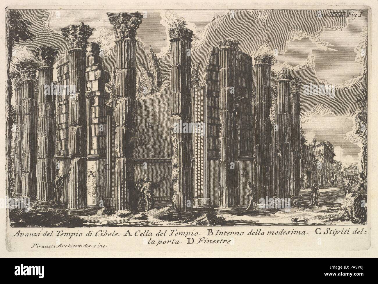 Remains of the Temple of Cybele (Avanzi del Tempio di Cibele). Artist ...