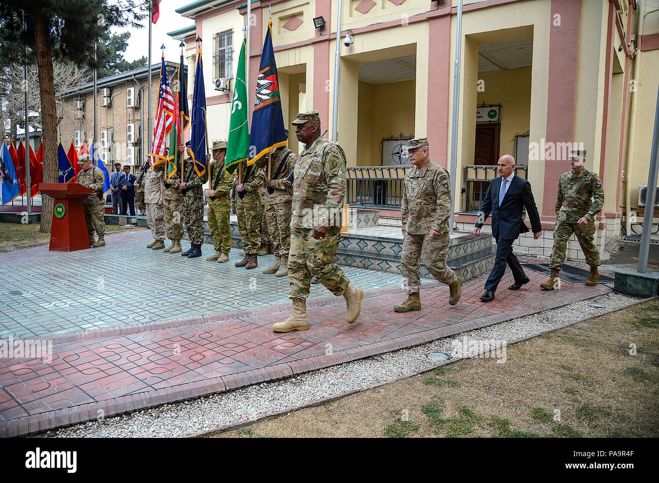 Gen. John Campbell and Gen. John Nicholson performed the passing of the ...
