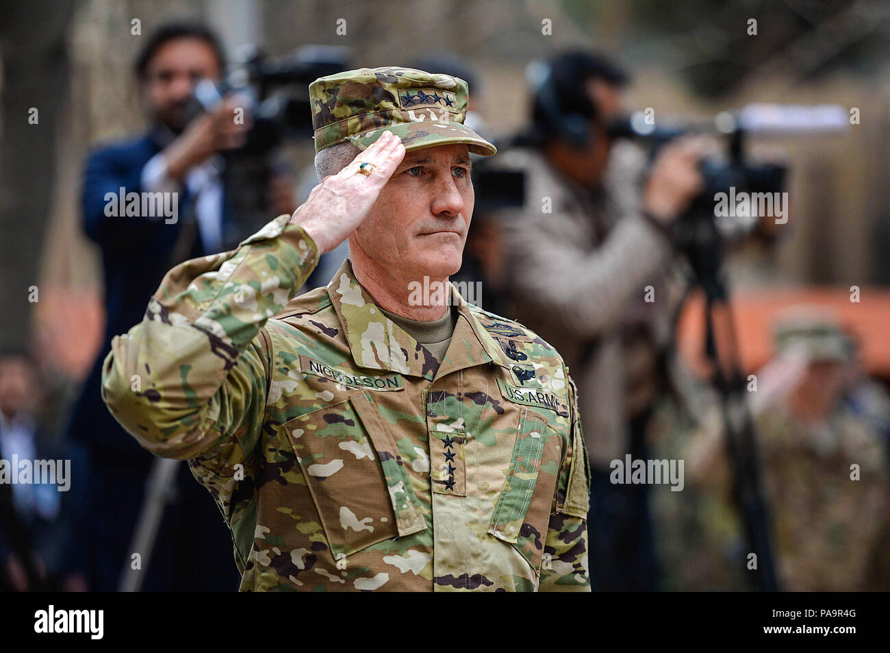 Gen. John Campbell and Gen. John Nicholson performed the passing of the ...