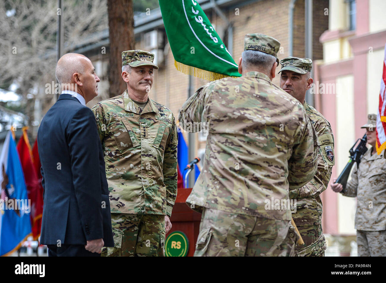 Gen. John Campbell and Gen. John Nicholson performed the passing of the ...