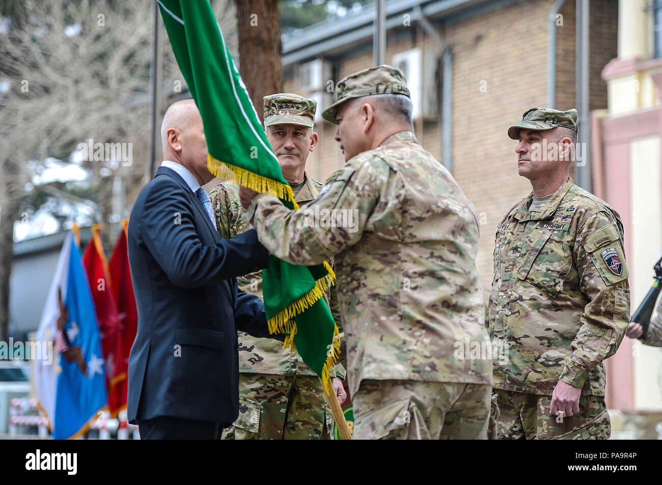 Gen. John Campbell and Gen. John Nicholson performed the passing of the ...