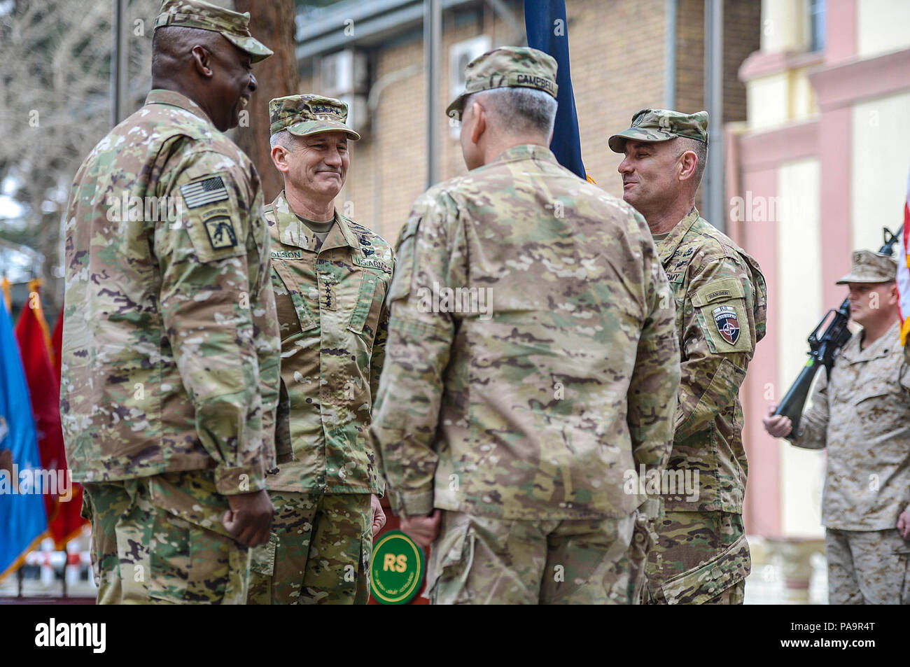 Gen. John Campbell and Gen. John Nicholson performed the passing of the ...