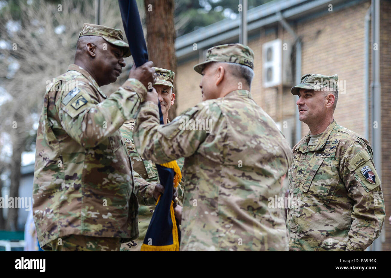 Gen. John Campbell and Gen. John Nicholson performed the passing of the ...