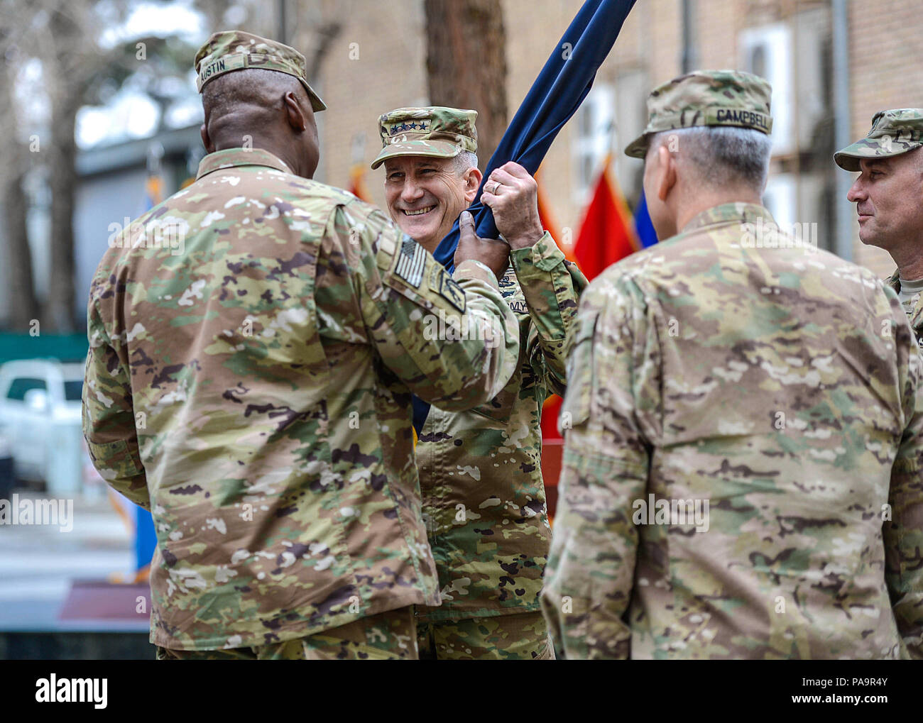 Gen. John Campbell and Gen. John Nicholson performed the passing of the ...