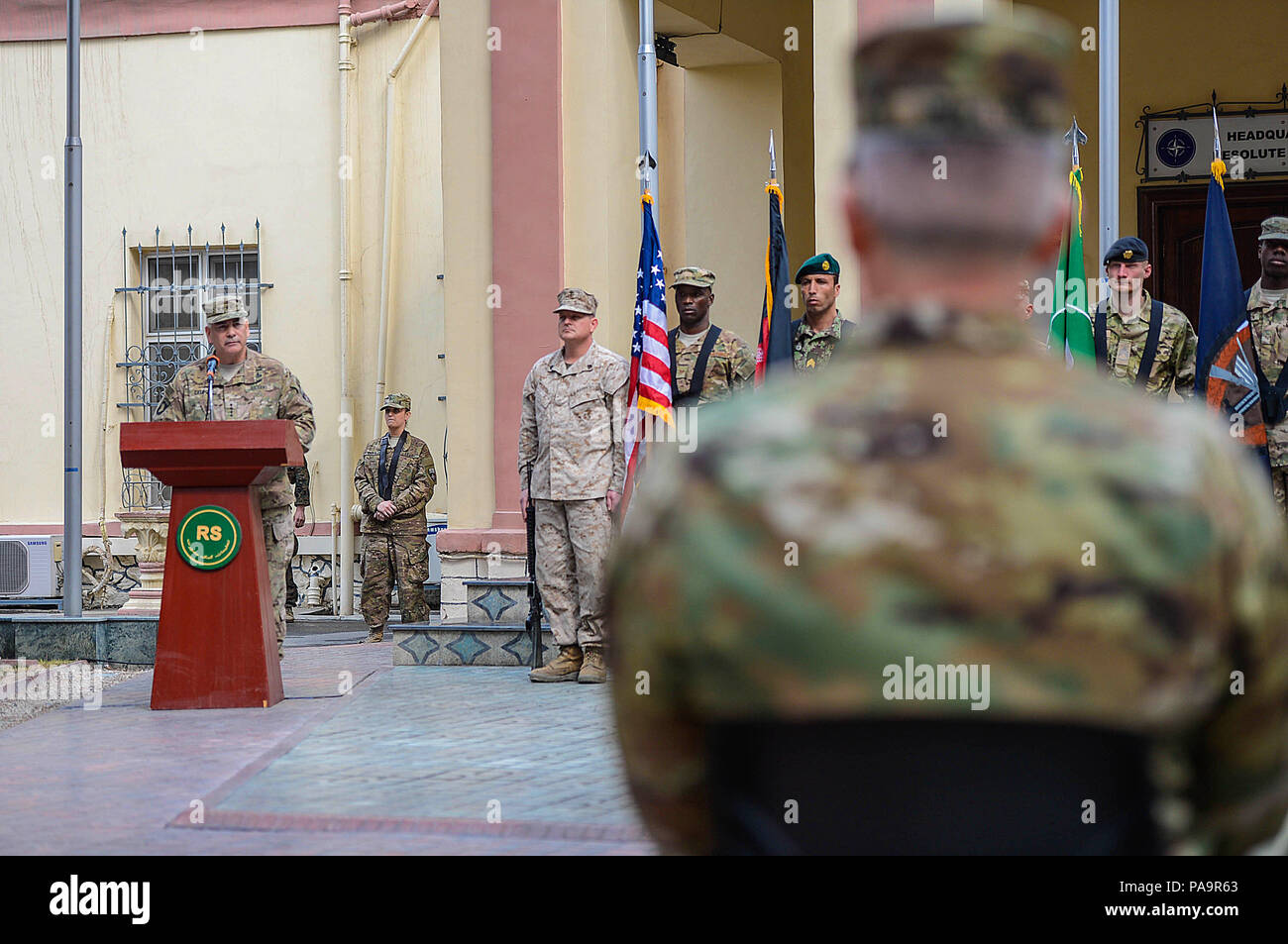 Gen. John Campbell and Gen. John Nicholson performed the passing of the ...