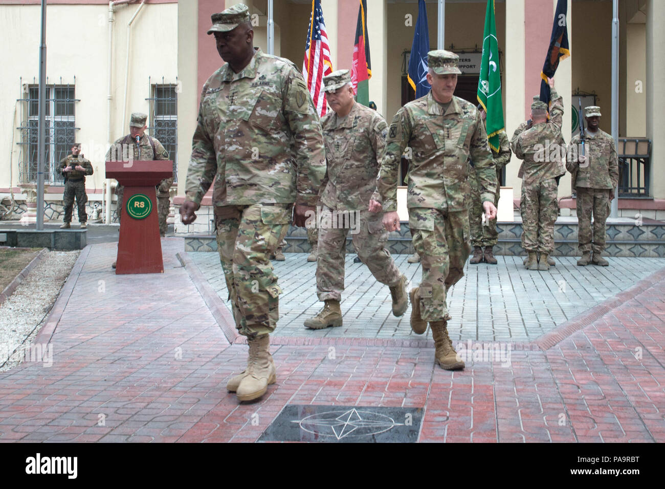 Outgoing Resolute Support Commander General John Campbell, incoming ...
