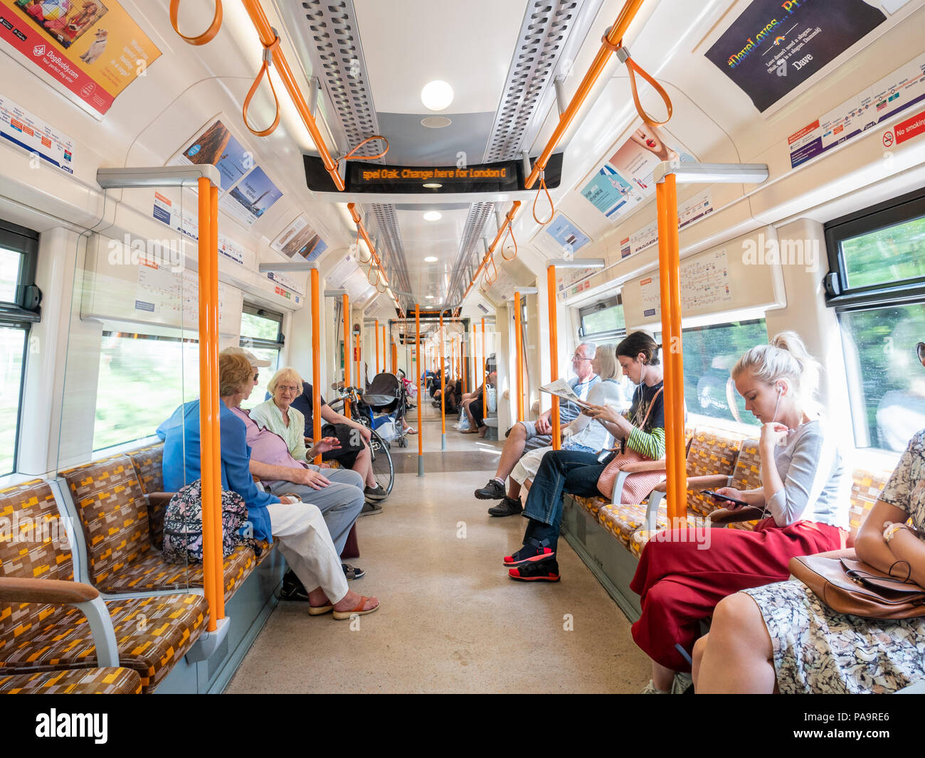 London overground interior hi-res stock photography and images - Alamy