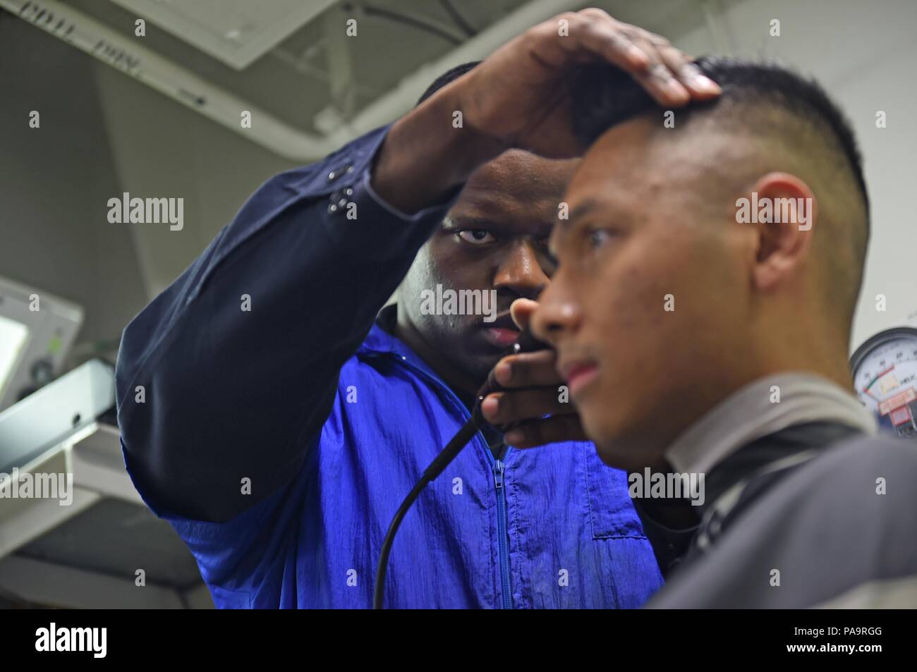 160301-N-KM939-117 SOUTH CHINA SEA (Mar. 01, 2016) - Ship’s Serviceman ...