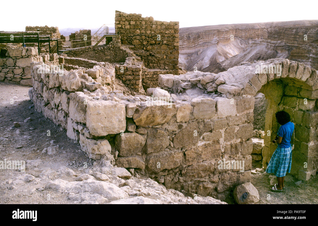 ISRAEL Masada ancient fortification in southern Israel 1987 Stock Photo ...