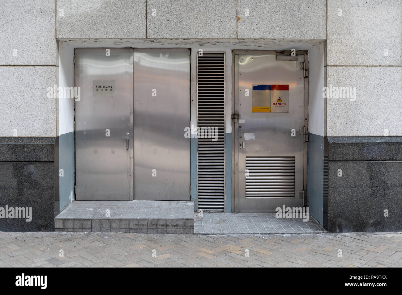 Fire Escape Door With Air Duct Building Ventilation Stock Photo - Alamy