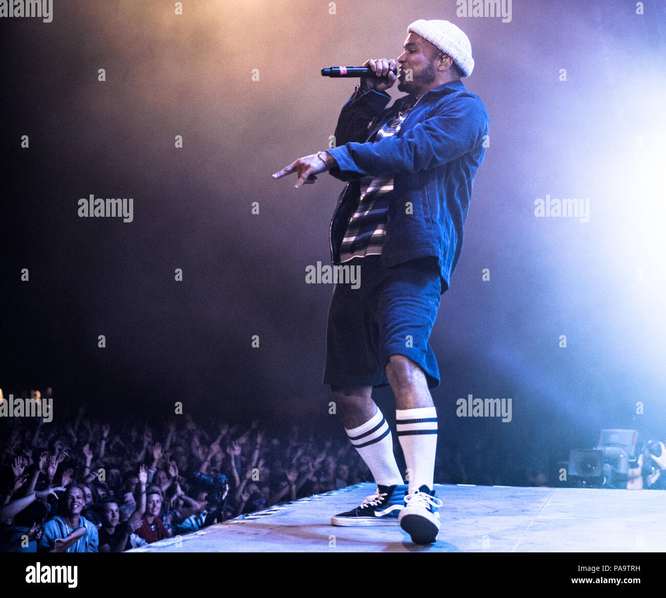 Denmark, Roskilde - July 8, 2018. The American rapper, singer and ...