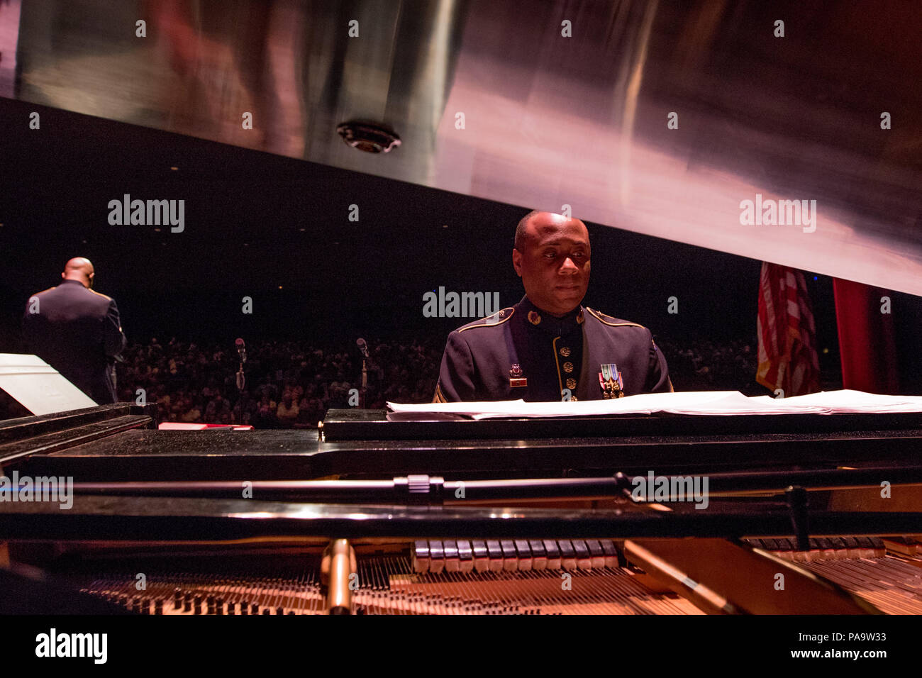 Pianist, Master Sgt. Tim Young, hammers the keys during The Jazz ...