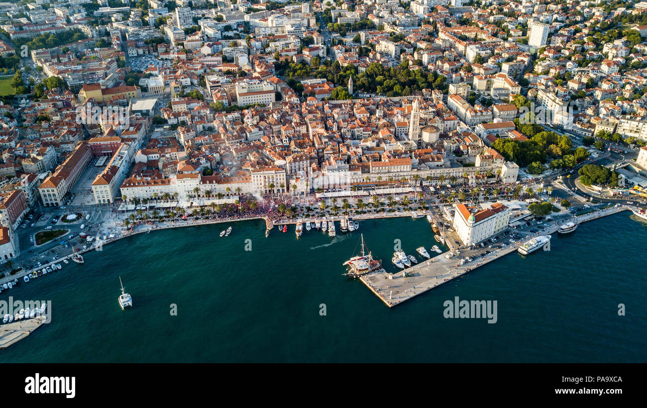 Aerial of Old Split, the Historic Center of Split, Croatia Stock Photo ...