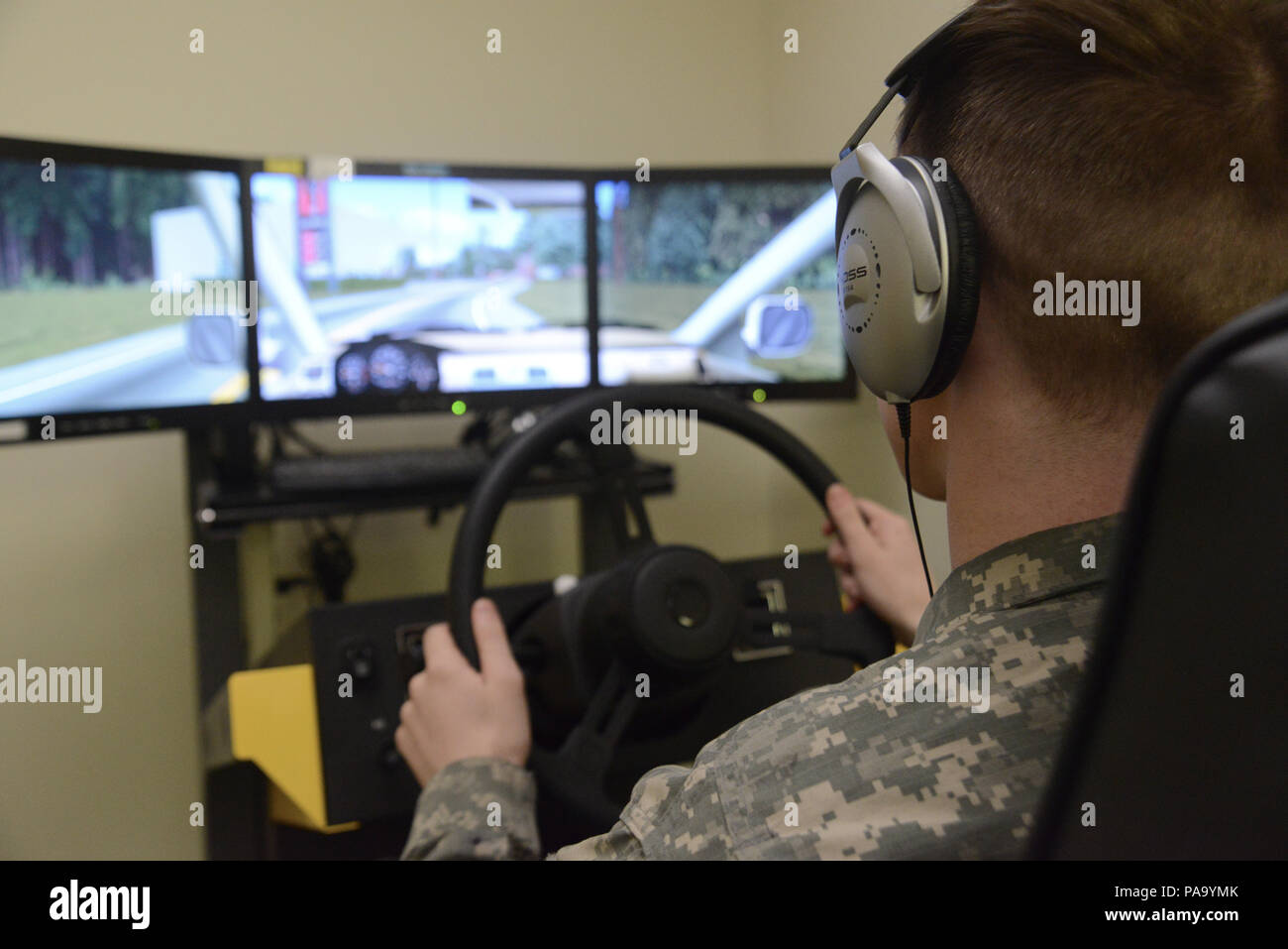 A Soldier completes a cognitive and physical assessment on a virtual ...