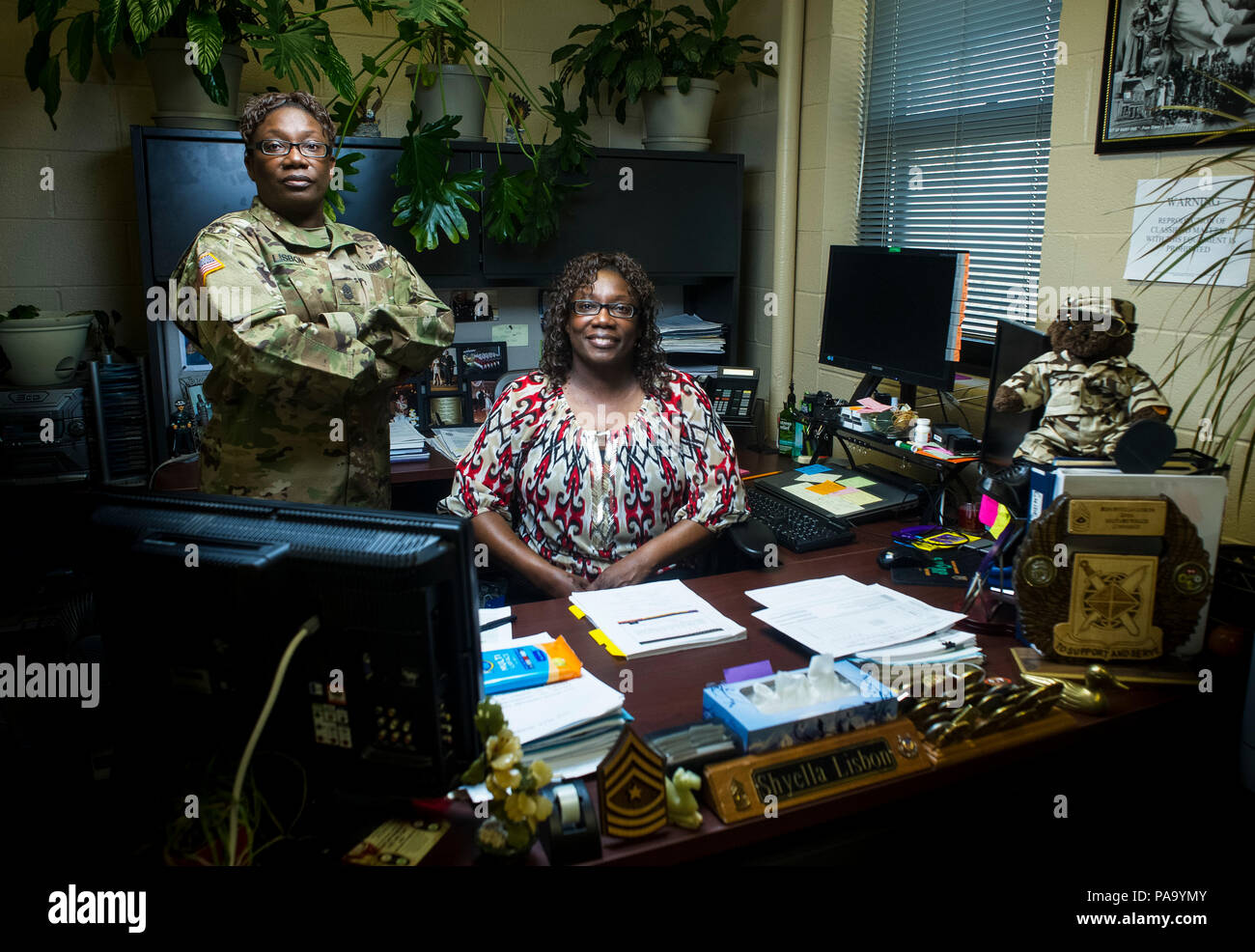 U.S. Army Reserve Sgt. Maj. Shyella Lisbon, personnel sergeant major is ...