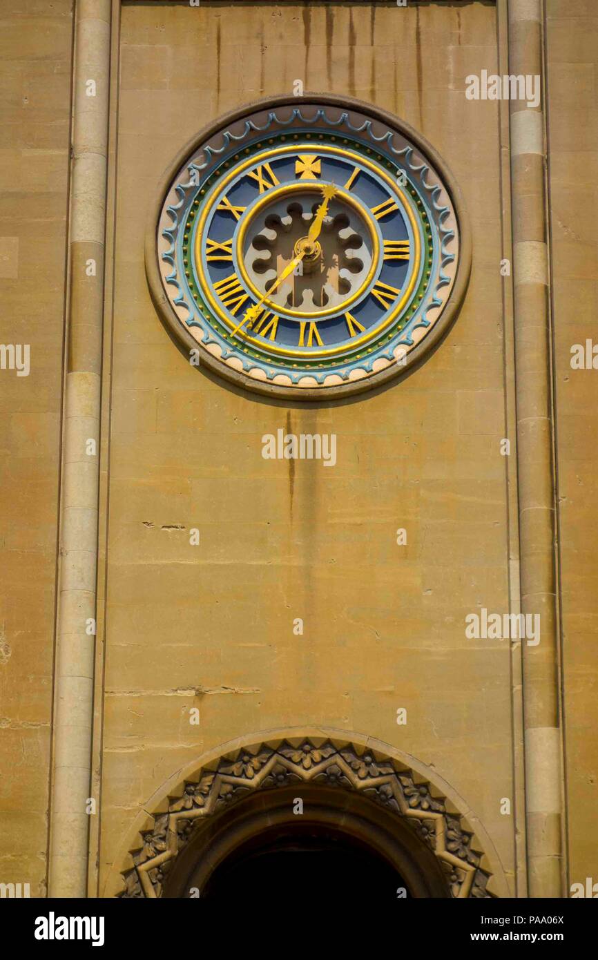 Church clock norwich cathedraL Stock Photo - Alamy