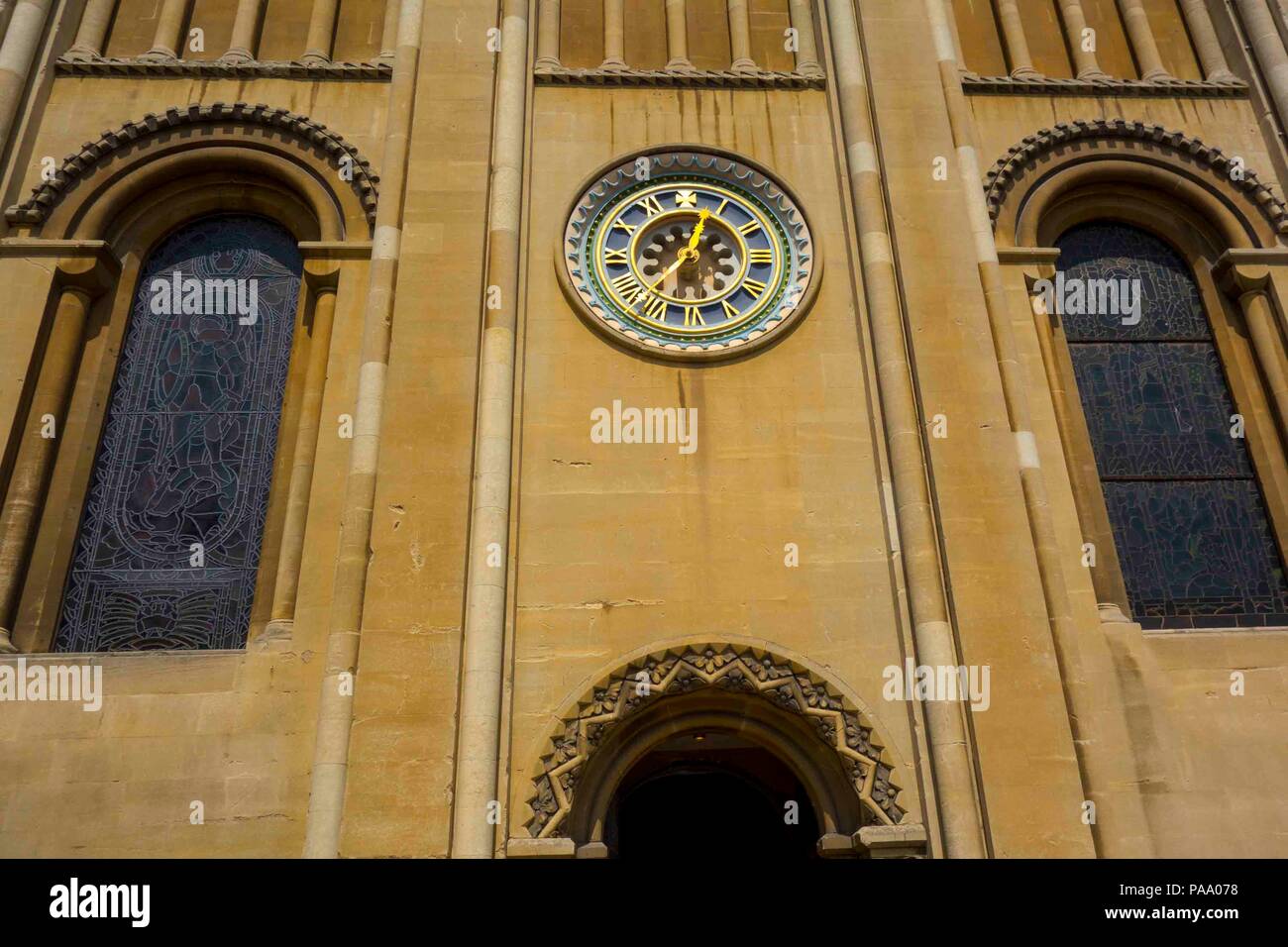 Church clock norwich cathedraL Stock Photo - Alamy