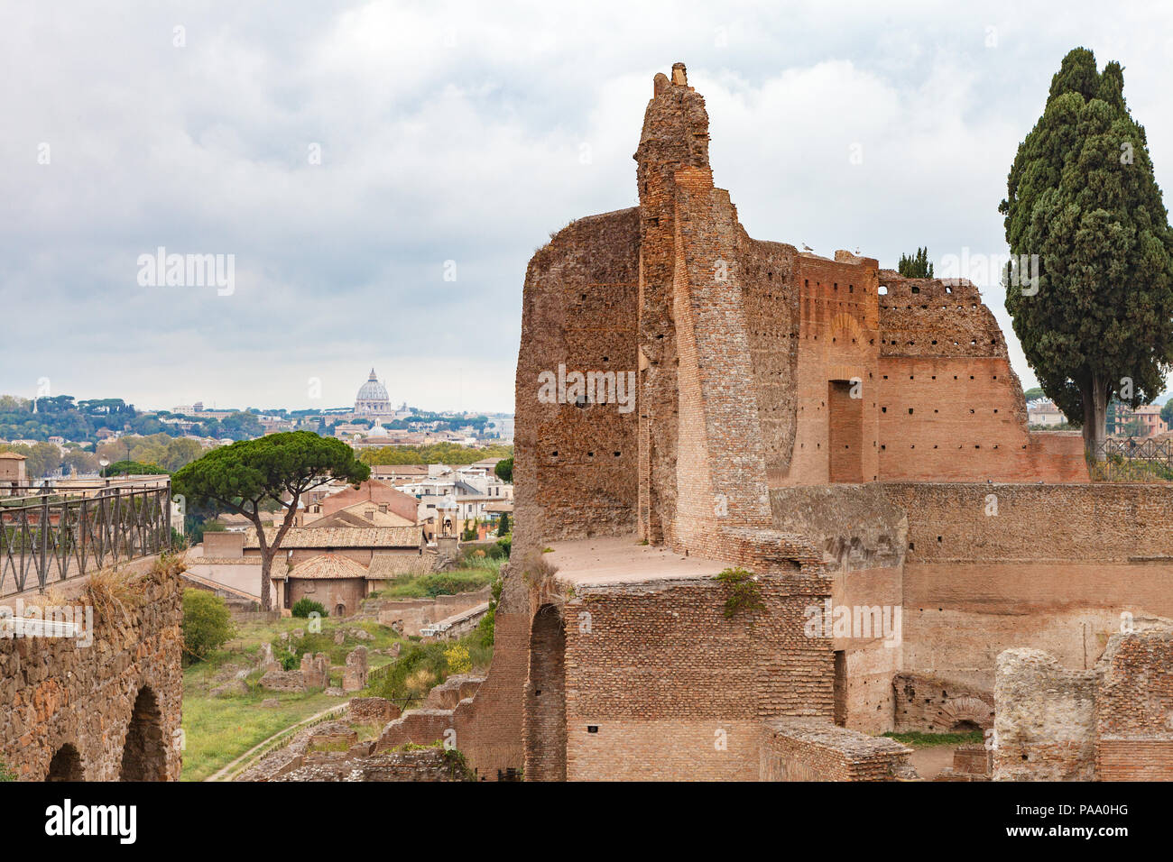 The Domus Augustana or Roman Palace of Domitian with St. Peter's ...