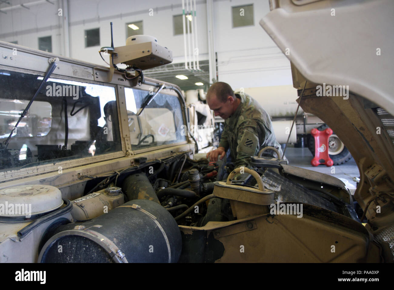 A mechanic of 2nd Infantry Brigade Combat Team, 3rd Infantry Division ...